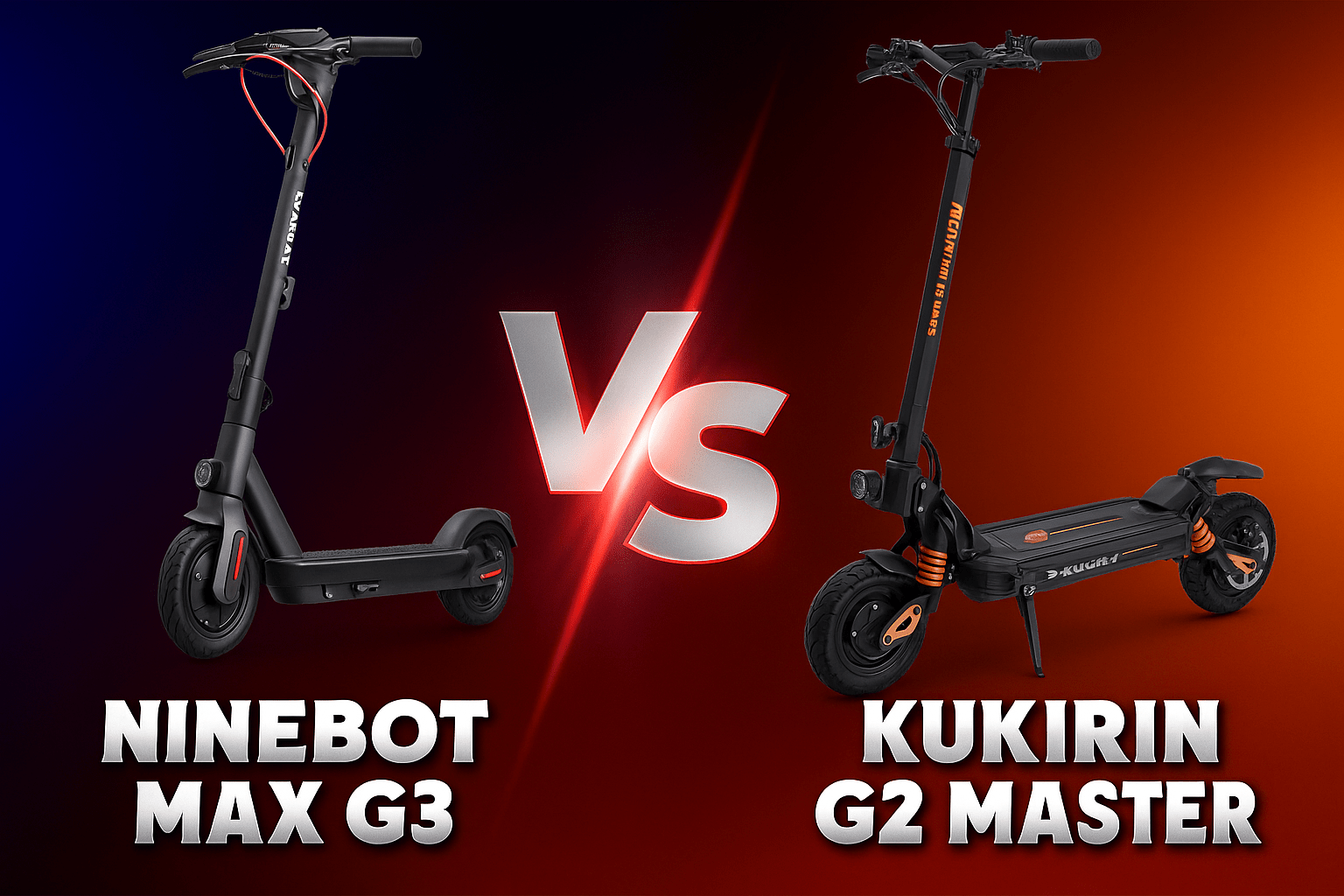 KuKirin G2 Master vs Ninebot Max G3 : laquelle choisir